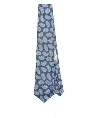 Etro Silk Neck Tie - Blue