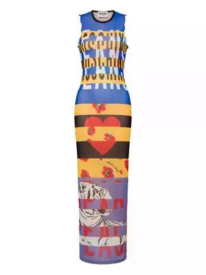 Moschino Printed Maxi Dress
