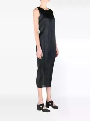 Issey Miyake Fitted Midi Dress - Black