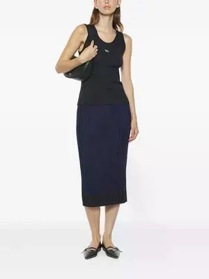 Maison Kitsuné Ribbed Skirt With Fox Patch