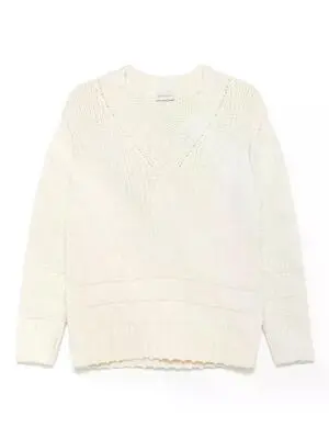 Moncler V-neck Cable Knit Sweater