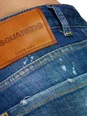 Dsquared2 Logo-patch Distressed Jeans
