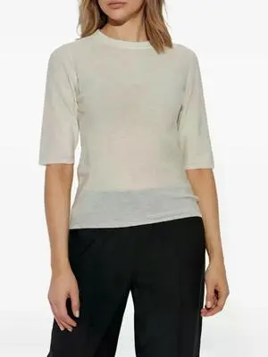 Fabiana Filippi Sequin-detail T-shirt - Neutrals