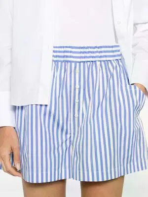CUANTICO Cotton Striped Shorts