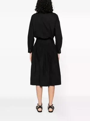 Pinko Cotton Midi Dress - Black