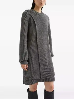 JIL SANDER Ribbed Mini Dress