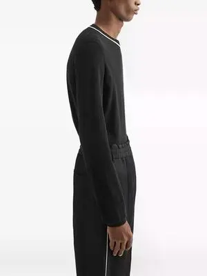 JIL SANDER Cotton Crew-neck Sweater - Black