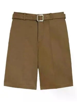 JIL SANDER Cotton Belted Shorts