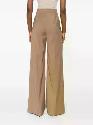 Max Mara Virgin Wool High-waisted Trousers - Neutrals