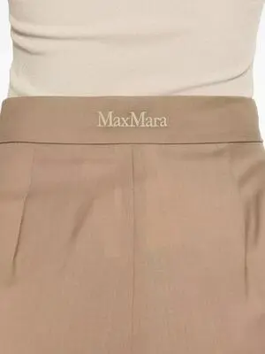 Max Mara Virgin Wool High-waisted Trousers - Neutrals