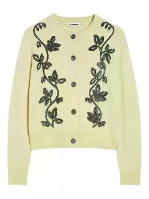 JIL SANDER Embroidered Cardigan - Yellow