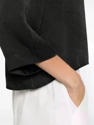 MOUTAKI Satin T-shirt - Black