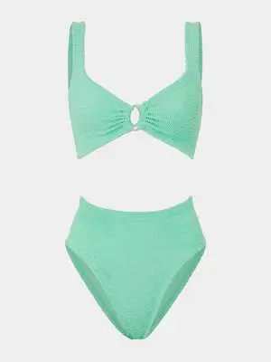 Hunza G Nadine Pearly Hoop Bikini - Metallic Mint