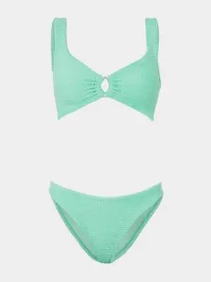 Hunza G Julia Pearly Hoop Bikini - Metallic Mint