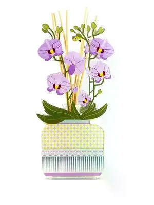 VESTA Livinia Floral-print Diffuser - Purple