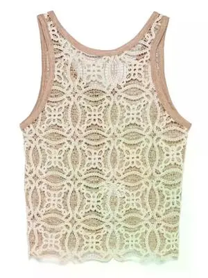 MOUTAKI Crochet Tank Top