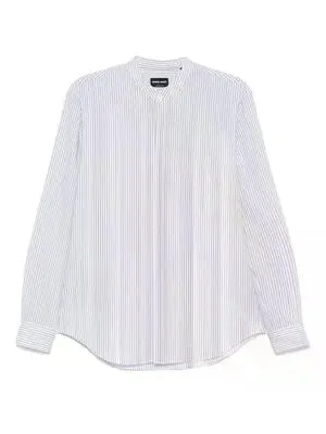 Giorgio Armani Striped Cotton Shirt - Blue