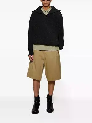 MAISON MARGIELA Zip-neck Textured Knit Sweater