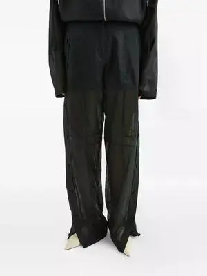 JIL SANDER Cotton Palazzo Trousers - Black