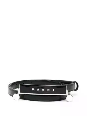 Marni Logo Belt - Black