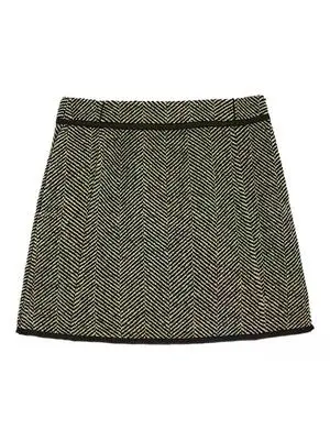 JIL SANDER Herringbone Mini Skirt