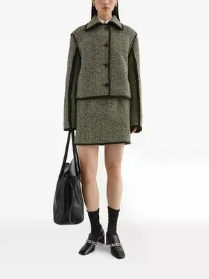 JIL SANDER Herringbone Mini Skirt