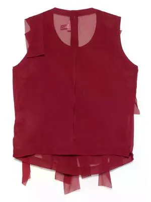 Comme Des Garçons Ruffled Top - Red