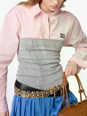 Miu Miu Panelled Mini Skirt
