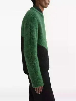 JIL SANDER Colourblock Sweater - Green