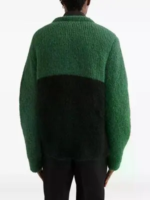 JIL SANDER Colourblock Sweater - Green