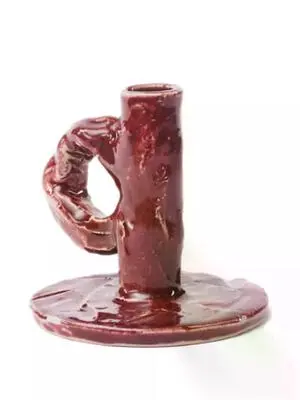 NIKO JUNE Studio Sculpted Candle Holder - Red