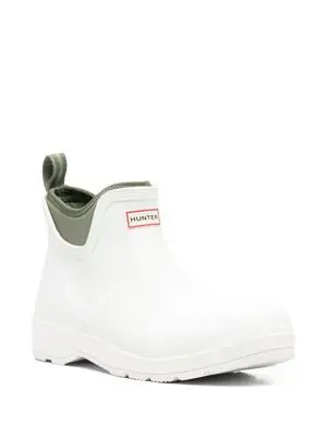 Hunter 35mm Logo-patch Rain Boots - White