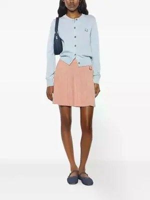Maison Kitsuné Ribbed-knit Mini Skirt