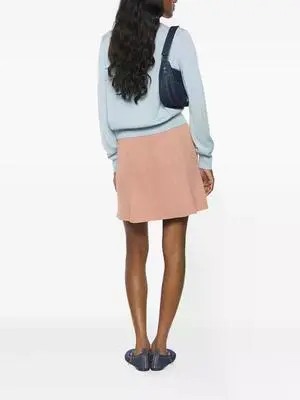 Maison Kitsuné Ribbed-knit Mini Skirt