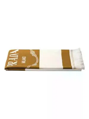 Prada Cotton Beach Towel - White