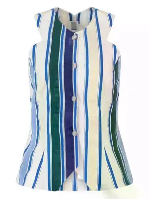 Rosie Assoulin Ribbon King Striped Top