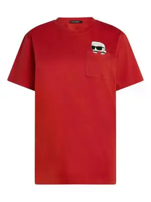 Karl Lagerfeld Ikon Rhinestone T-shirt - Red