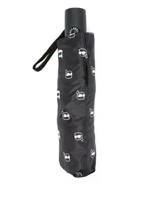 Karl Lagerfeld Logo-print Umbrella - Black