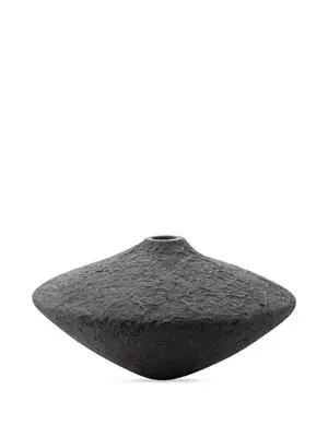 GARDECO Seixo Disco Sculptural Vase - Black