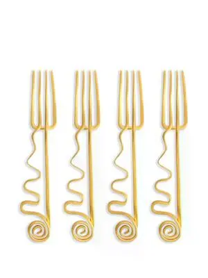 L'Objet Spirale Cocktail Forks - Gold