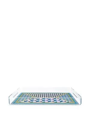 VESTA Patterned Serving Tray - Blue