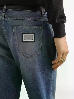 Dolce & Gabbana Regular Fit Cotton Jeans - Blue