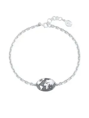 DOWER & HALL One World Chain Bracelet - Silver