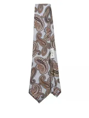 Etro Silk Neck Tie - Grey