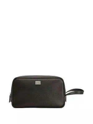 Dolce & Gabbana Logo-plaque Wash Bag - Black