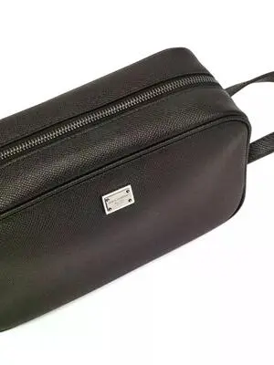 Dolce & Gabbana Logo-plaque Wash Bag - Black