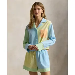 Ralph Lauren Striped Seersucker Shirt & Boxer Pj Set