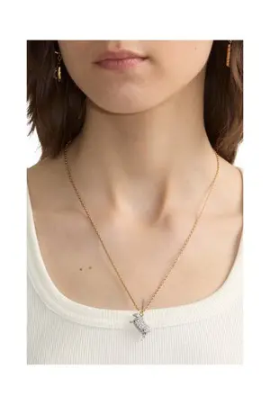 Burberry Sheep Charm Chain Necklace - Gold/silver/clear