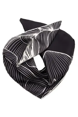 ELIZABETTA Fior Di Lotosilk Bandana - Black