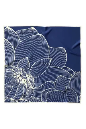 ELIZABETTA Fior Di Lotosilk Bandana - Blue